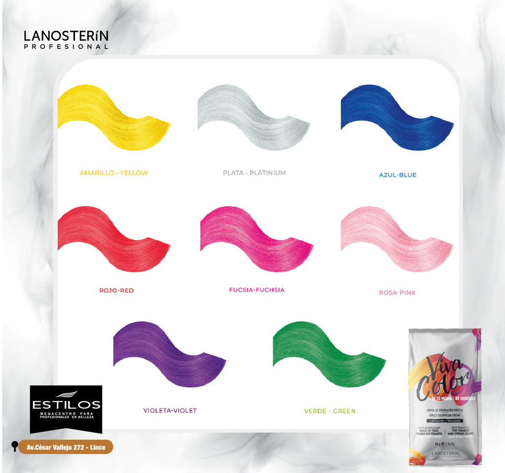 Crema de Coloración Viva Color 2000 Violeta 50g – Cosmetic