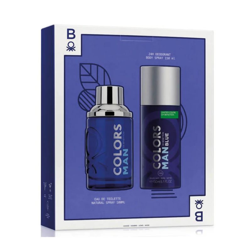Set Benetton Colors Man Blue EDT 100ml + Deo 150ml – Cosmetic