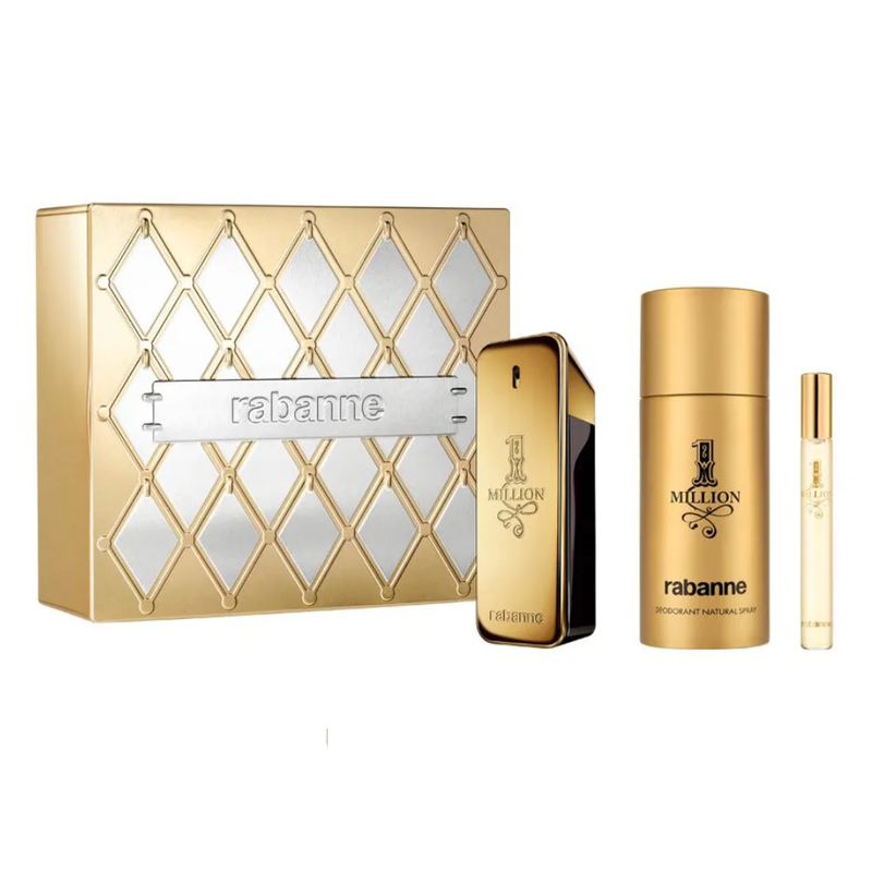 Set Perfume 1 Million EDT 100 ml + Deo 150 ml + Travel Spray 10 ml Pac ...