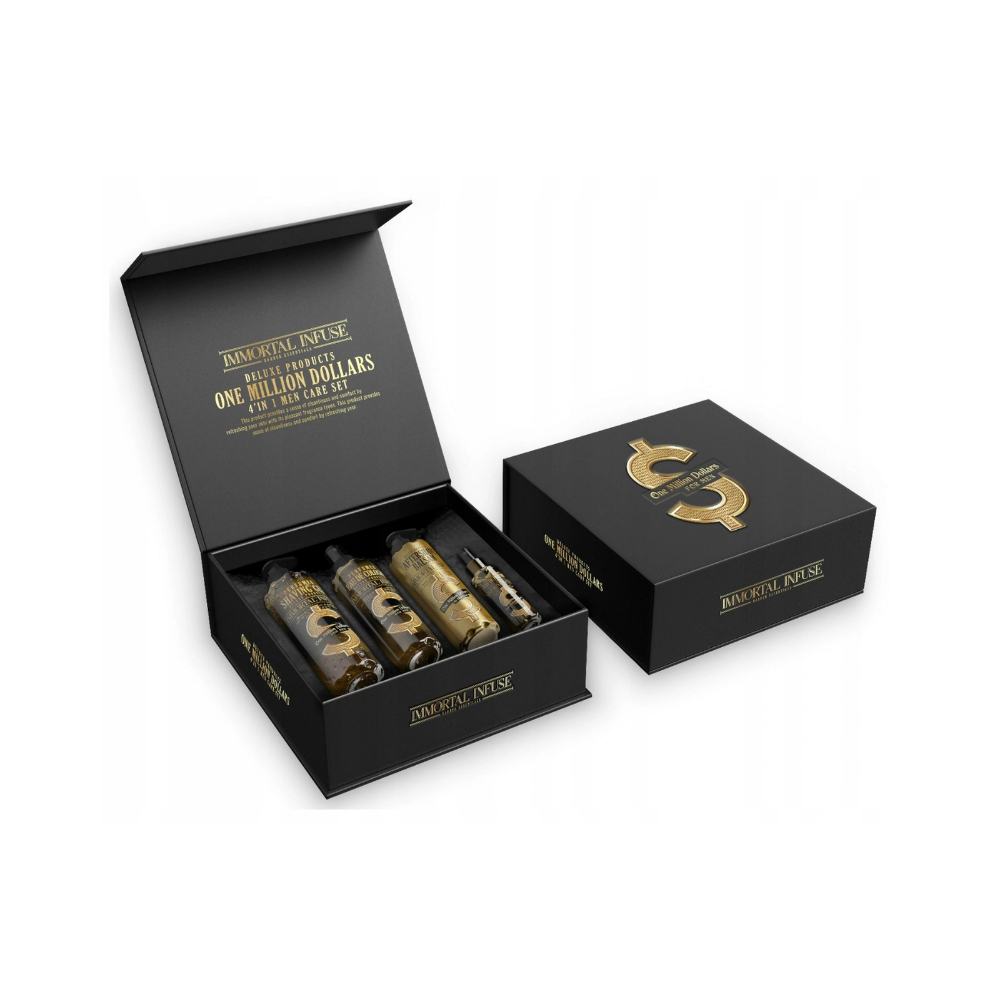 IMMORTAL INFUSE ONE MILLION DOLLARS 4'IN 1 MEN CARE SET – Cosmetic