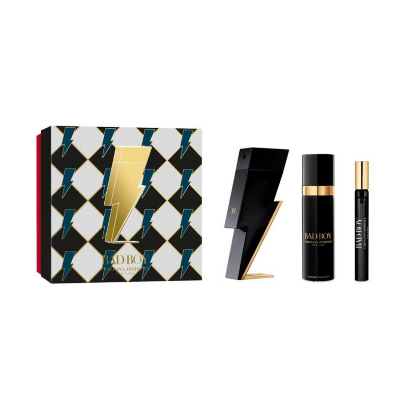 Carolina Herrera Bad Boy EDT 100 ML + 10 ML + Deo 100 ML SET – Cosmetic