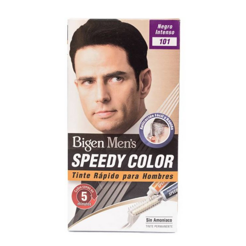 TINTE PERMANENTE PARA HOMBRE SPEEDY COLOR #101 NEGRO INTENSO – Cosmetic