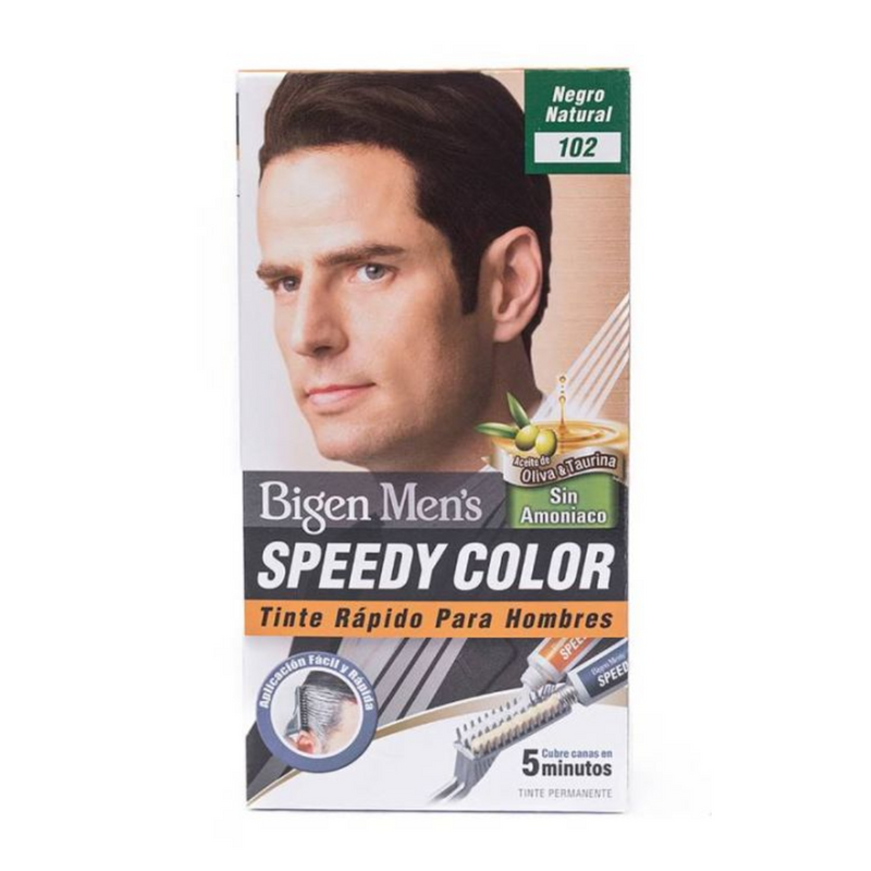 TINTE PERMANENTE PARA HOMBRE SPEEDY COLOR #102 NEGRO NATURAL – Cosmetic